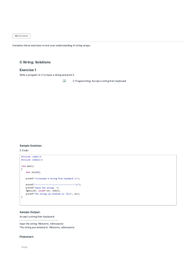 String Exercises - Solutions | PDF | String (Computer Science) | Computing