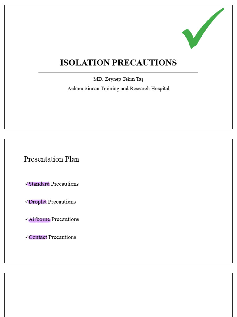 1- Isolation Precautions | PDF | Hand Washing | Hygiene