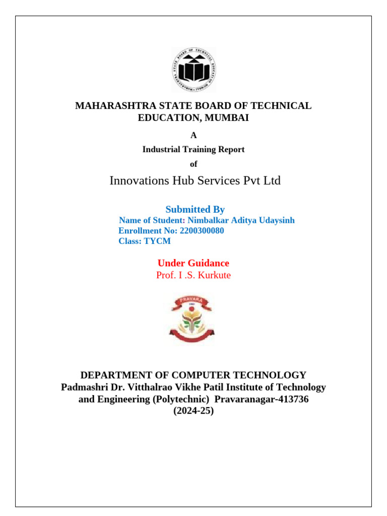 Innovations Hub Services PVT LTD: Maharashtra State Board of Technical ...