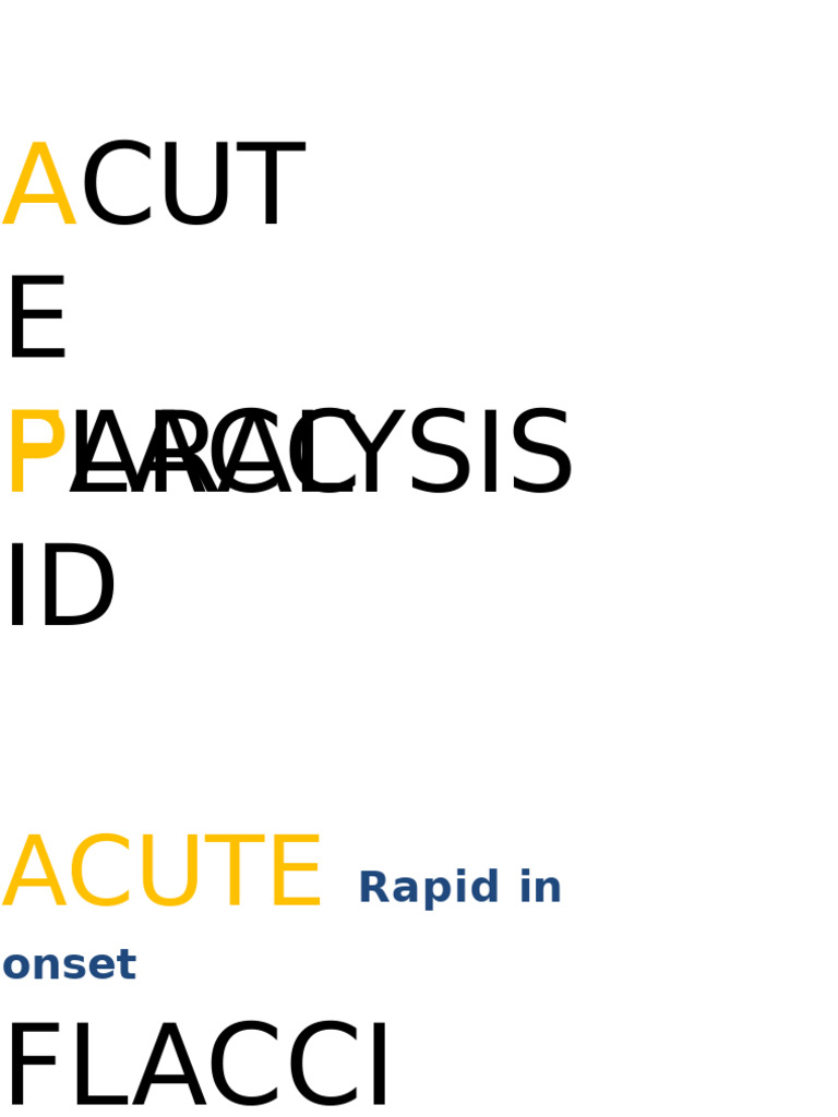 Acute Flaccid Paralysis | PDF | Diseases And Disorders ...