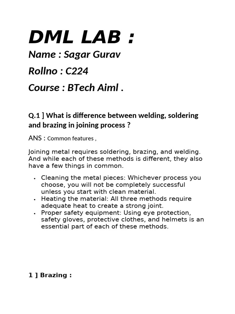 DML LAB | PDF | 3 D Printing | Soldering