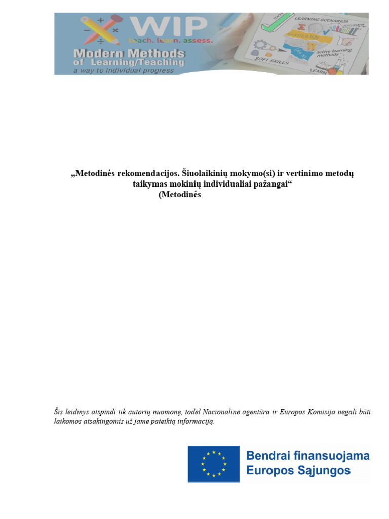 IO Metodin S Rekomendacijos Lietuva | PDF