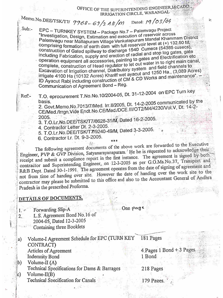 Agreement Details of Documents Dt.19.03.2004 | PDF