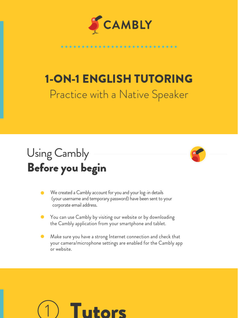 Onboarding Document - Cambly Corporate Solutions | PDF | Curriculum ...
