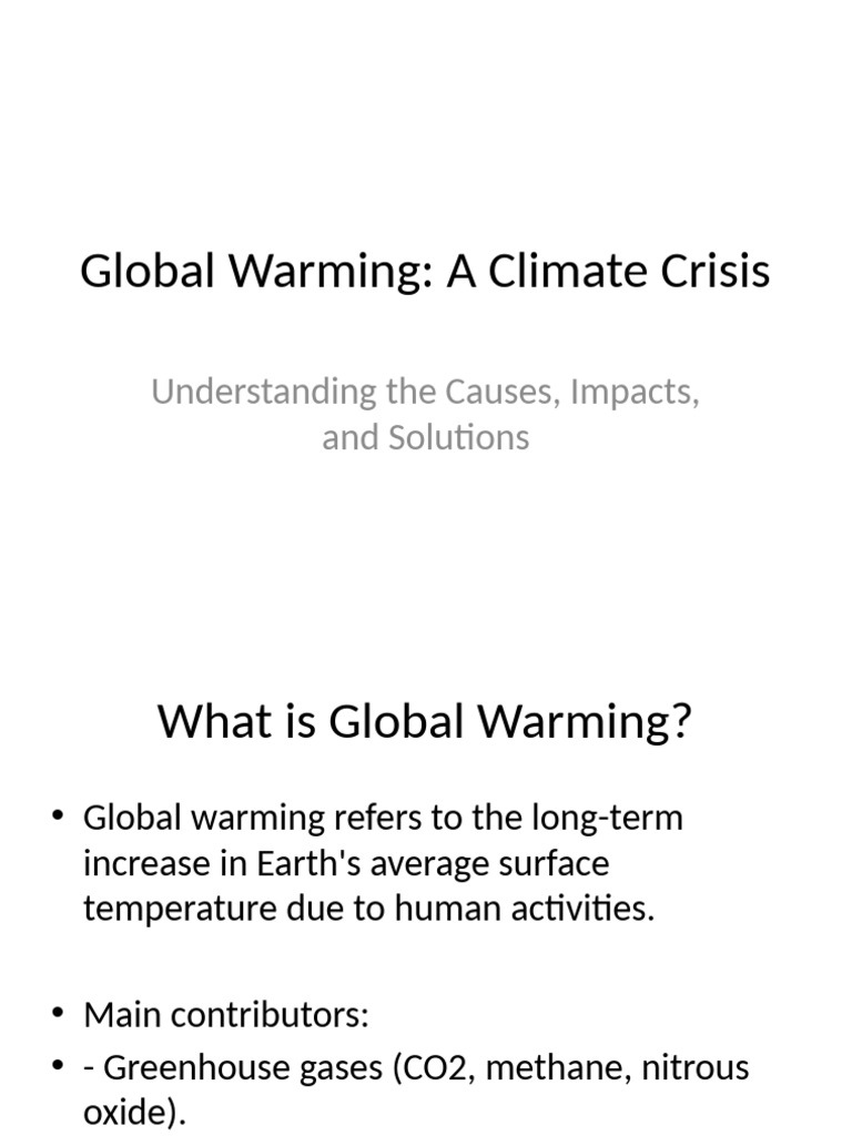 Global Warming: Causes, Effects, Solutions | PDF | Politics