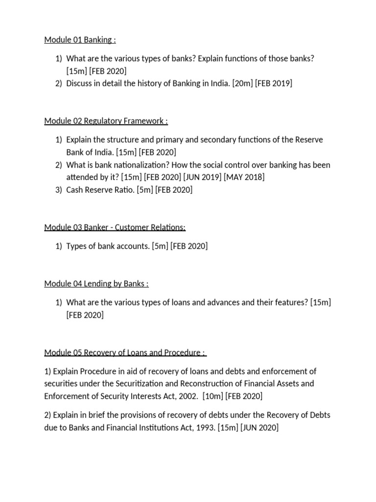 Banking Question Paper | PDF | Banks | Insurance