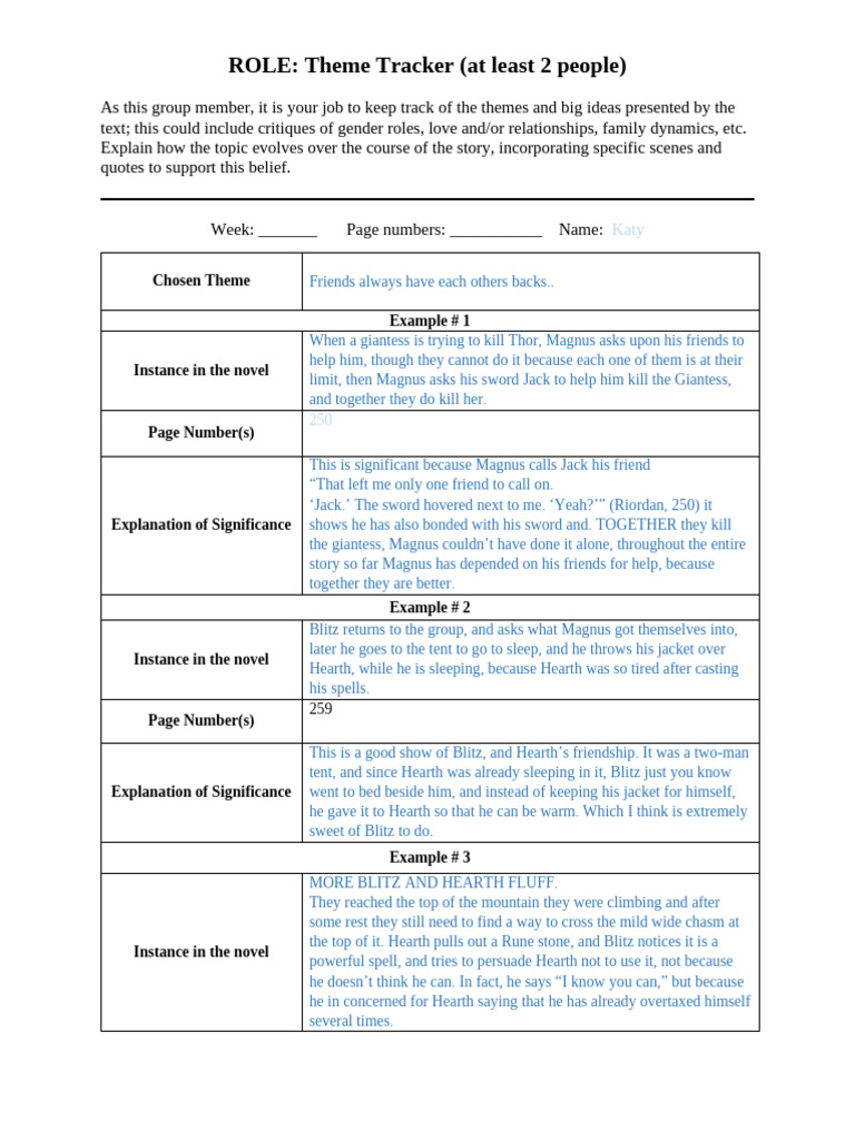 Role Theme+Tracker | PDF