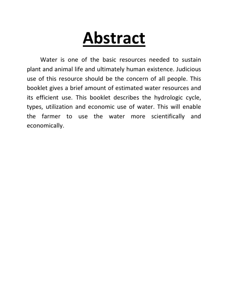Project Report On Water Resources | PDF | Water Resources | Irrigation