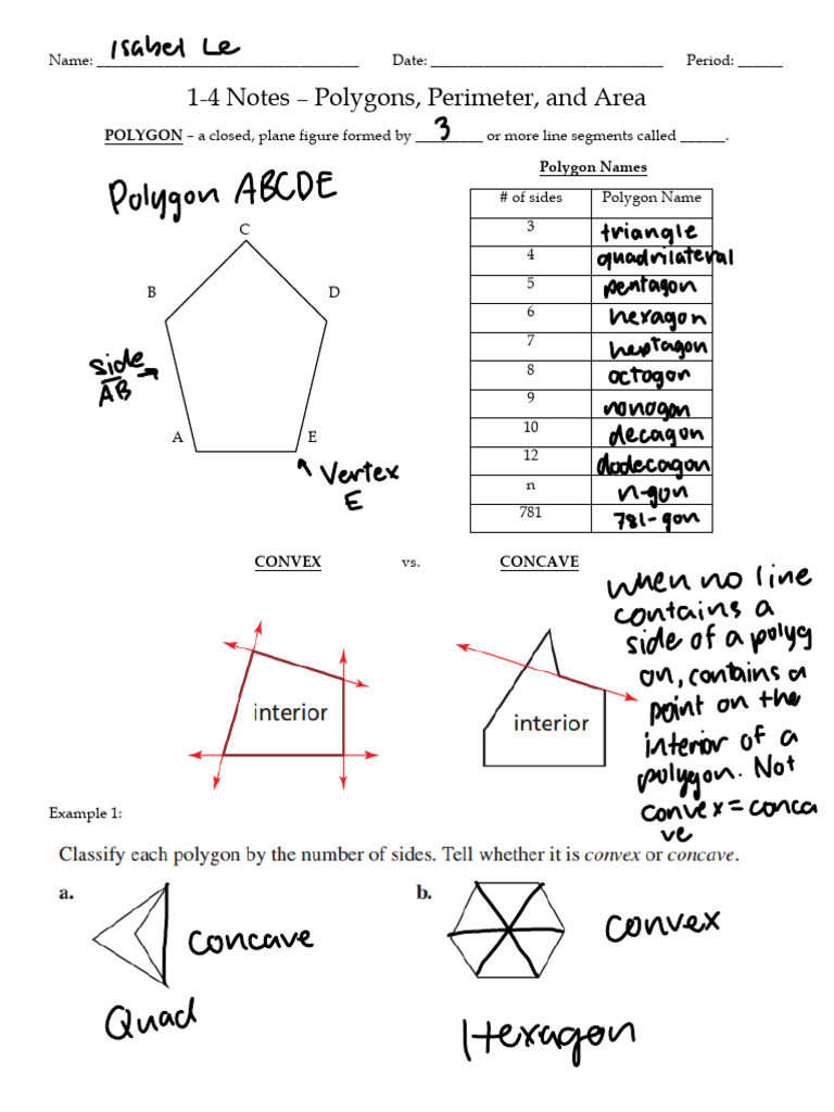 Friday - 1-4 Polygons Perimeter and Area | PDF | Polygon | Elementary ...