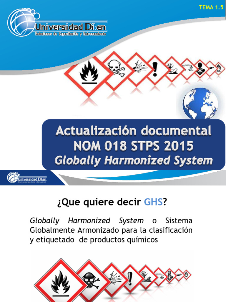 Tema1.5 Actualización Documental NOM 018 STPS 2015 | PDF | Toxicidad | Química