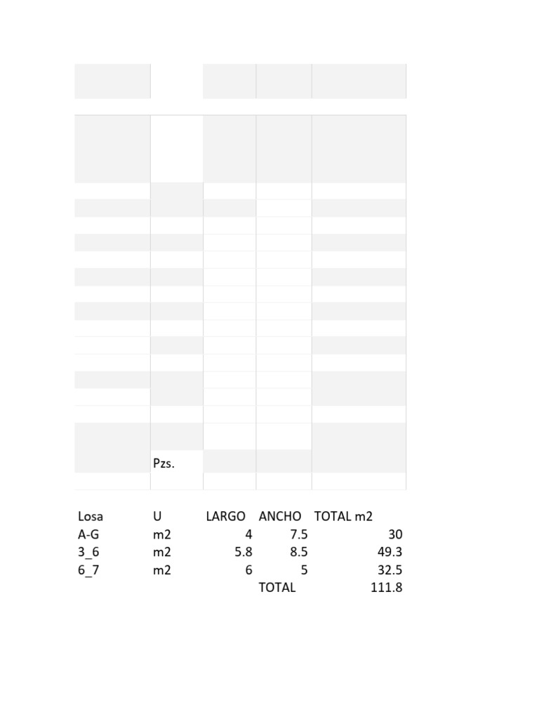 Calculo 2da Planta | PDF