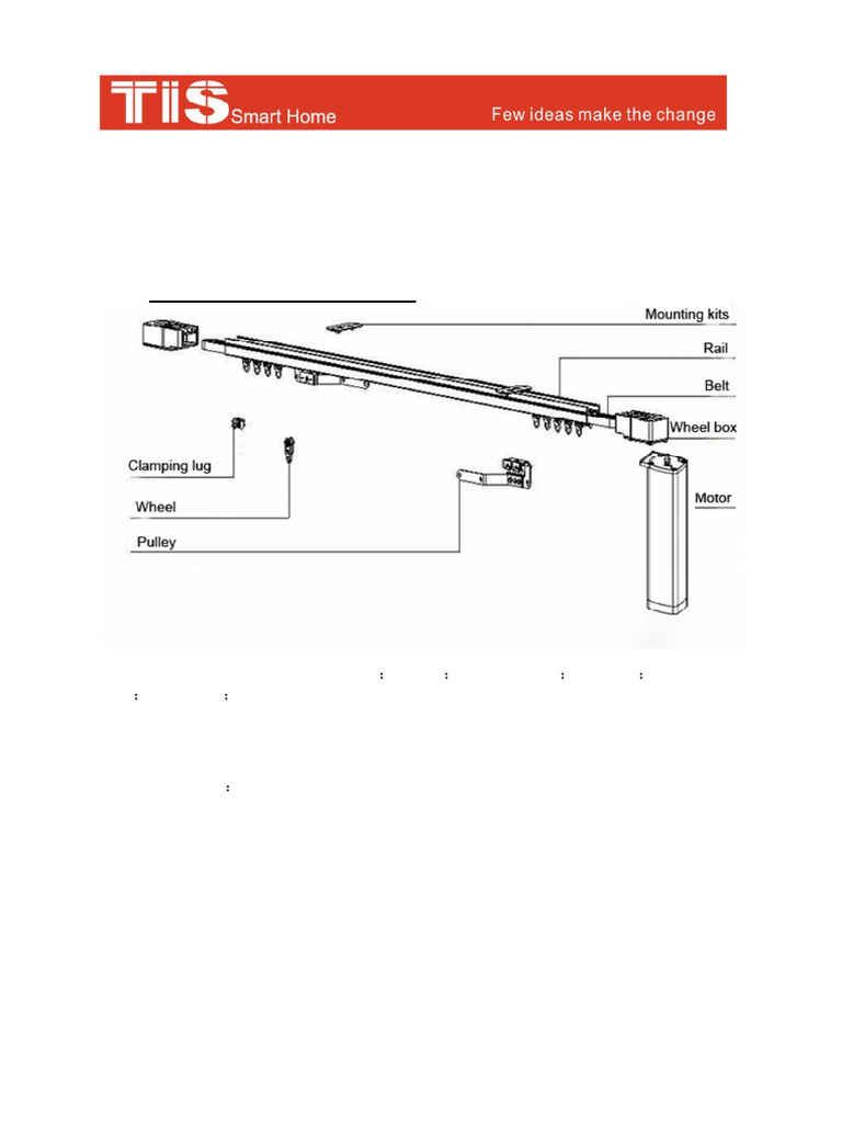TIS M3 Curtain Motor Install Guide | PDF | Curtain | Manufactured Goods