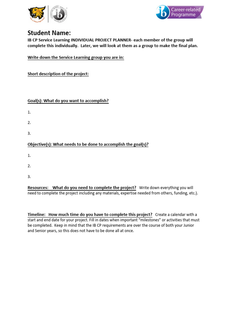 Annotated SERVICE LEARNING TEMPLATE | PDF