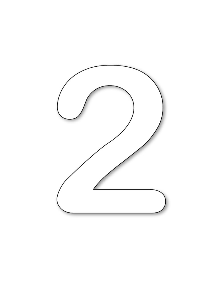 Chiffre 2 À Colorier | PDF