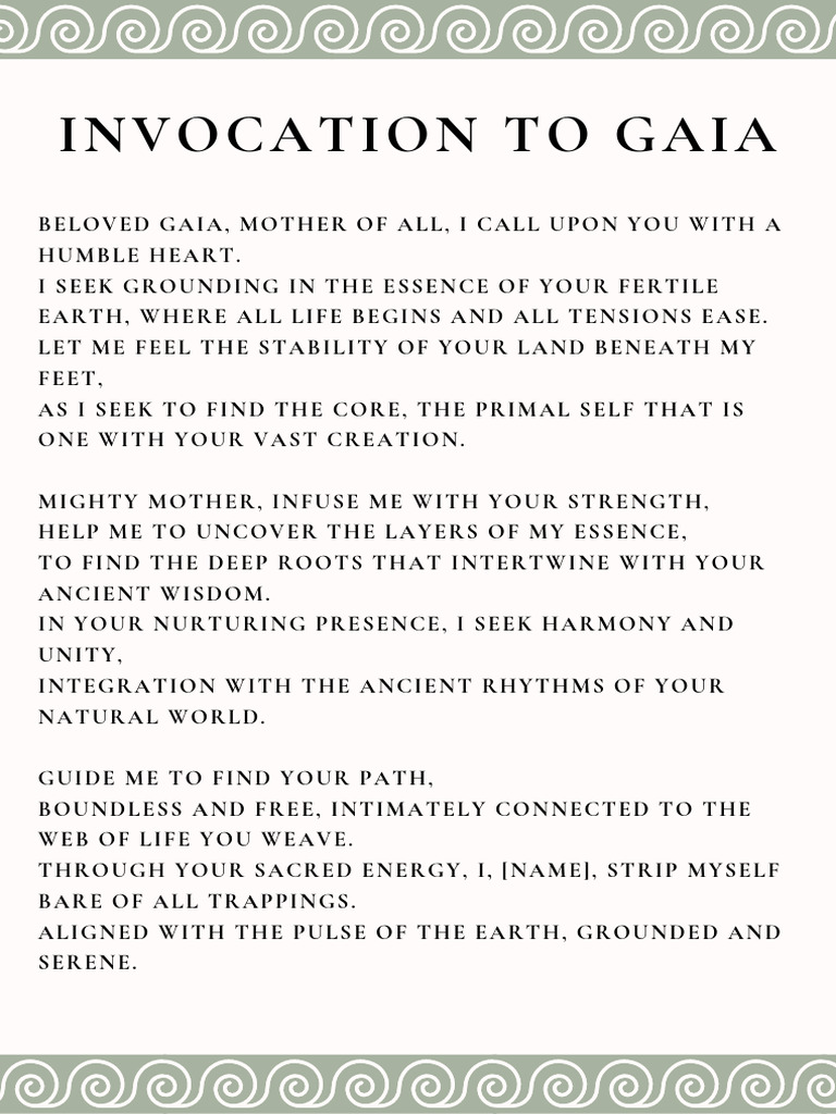 Gaia Invocation | PDF
