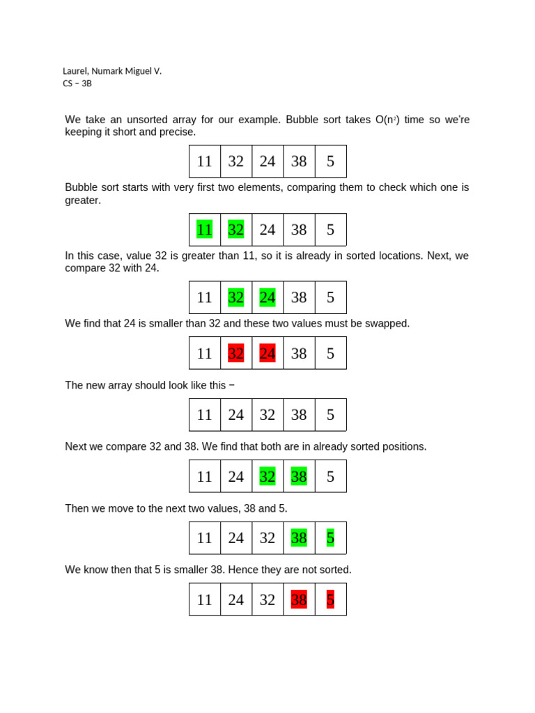 Bubblesort | PDF | Teaching Methods & Materials