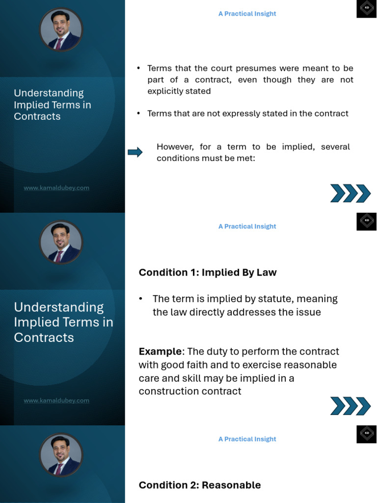Implied Terms Key Conditions and Practical Examples 1725904620 | PDF ...