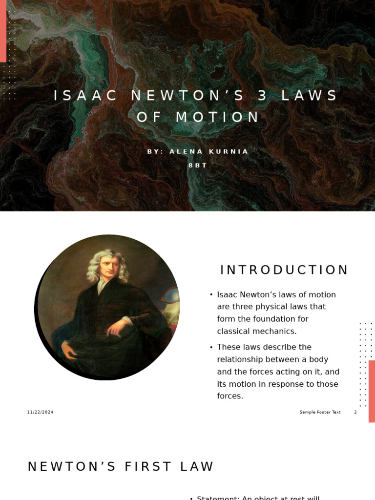 Isaac Newton's 3 Laws of Motion | PDF | Force | Inertia