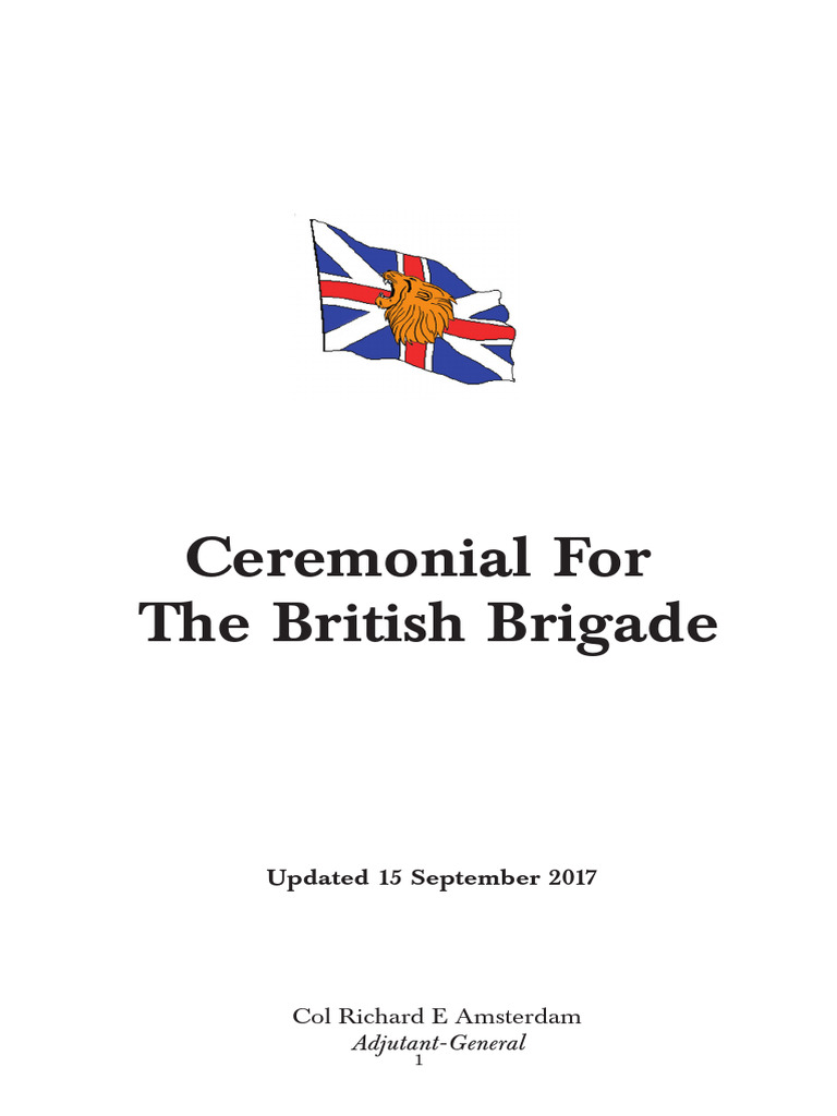 British Brigade Ceremonial Guide 2017 | PDF | Sergeant | Brigadier