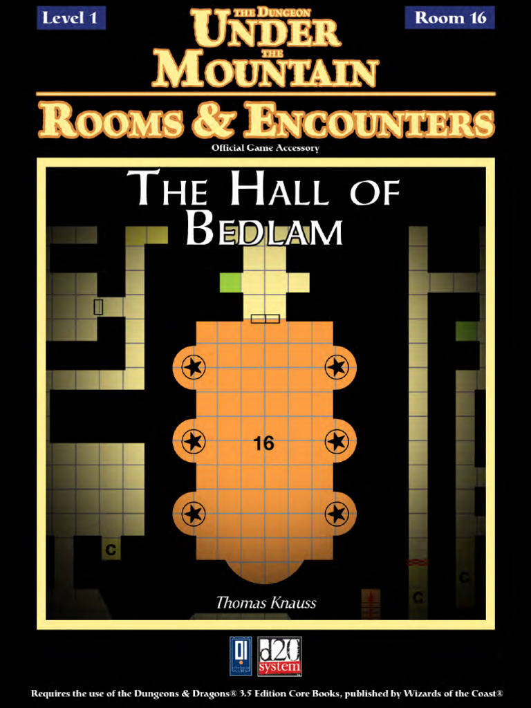 The Dungeon Under The Mountain Rooms & Encounters - The Hall of Bedlam ...