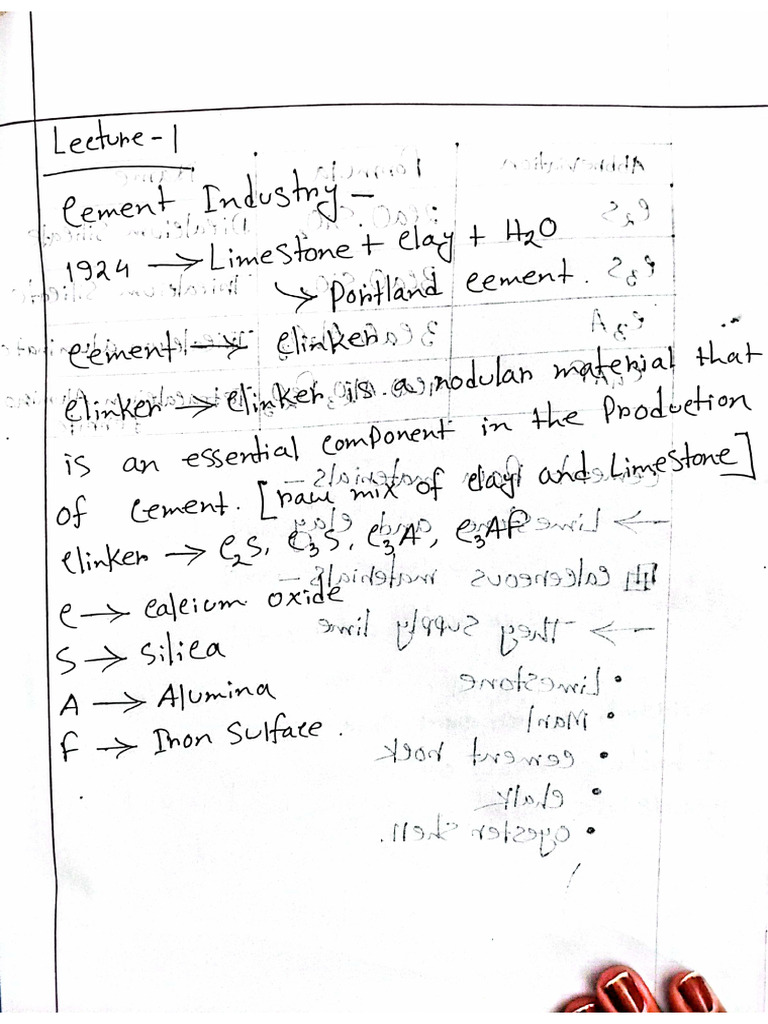 Cement Class Note+hw | PDF