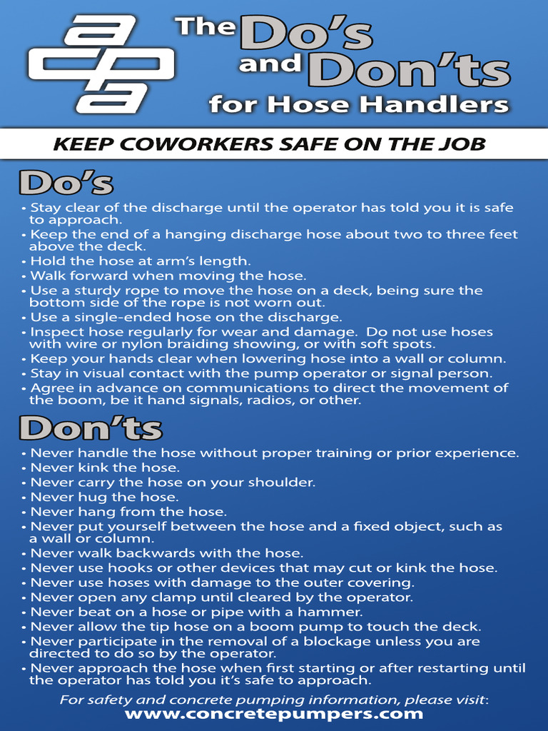 Hose Handling Safety Guidelines | PDF