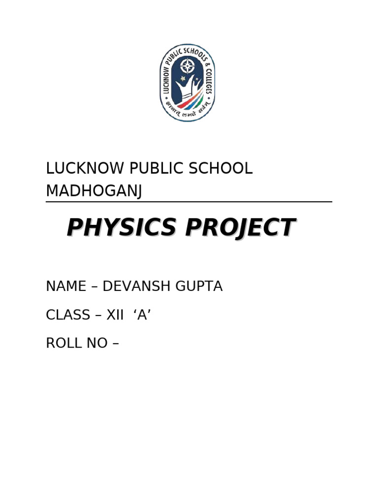NAMAN PHY | PDF | Electrical Resistance And Conductance | Physical Sciences