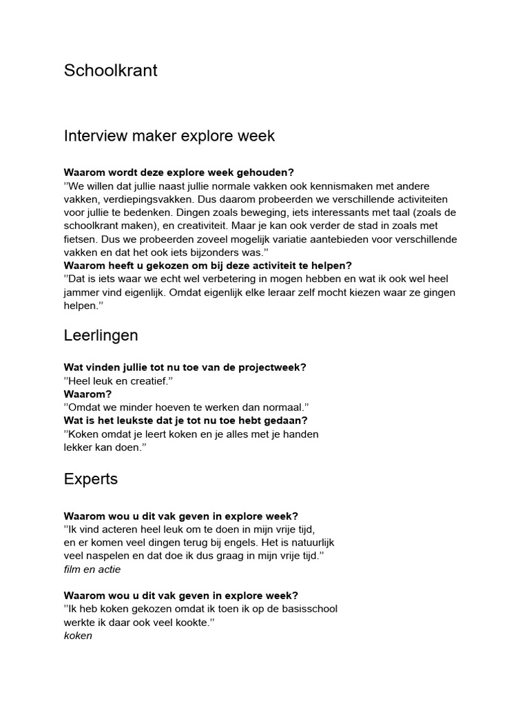 Kopie Van Schoolkrant PDF | PDF