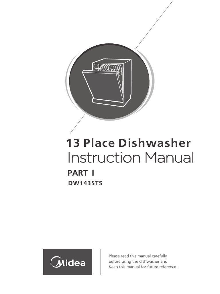 Midea DW143STS Dishwasher Manual | PDF | Dishwasher | Tableware
