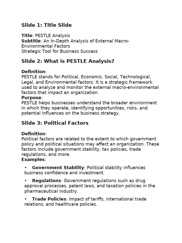 PESTLE Training | PDF | Inflation | Economics