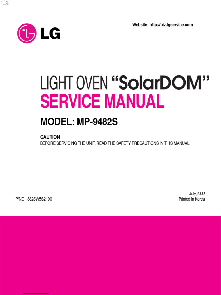 LG Solar Dome Service Manual | PDF | Switch | Relay
