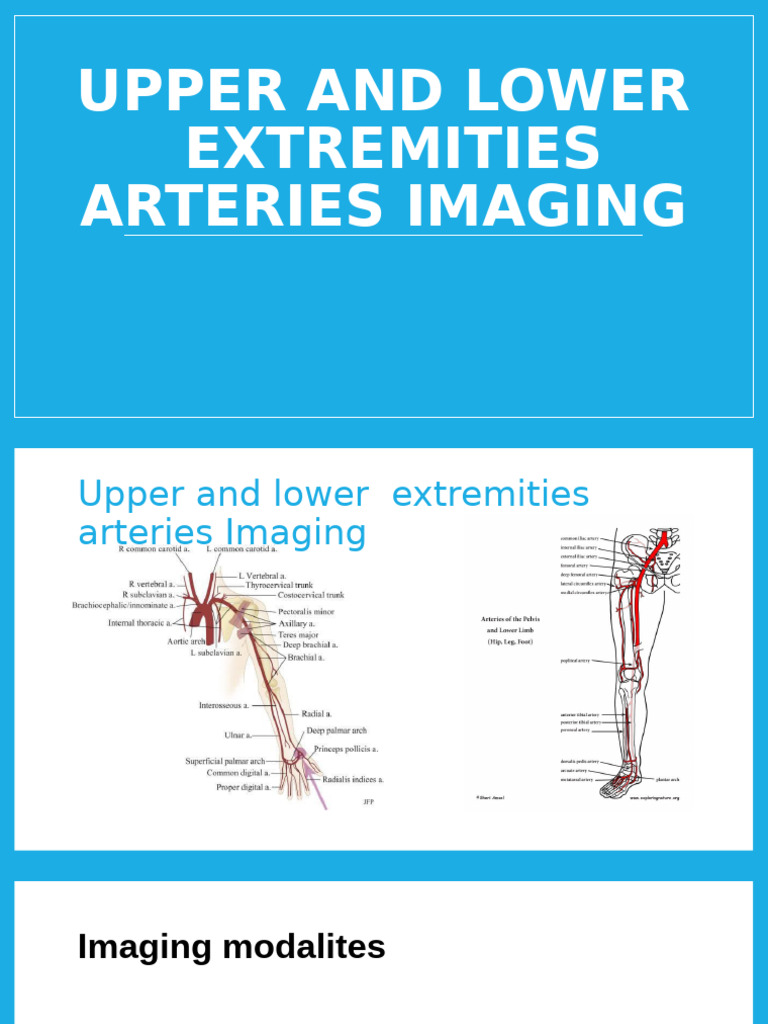 Upper & Lower Extremity Arteries Imaging | PDF