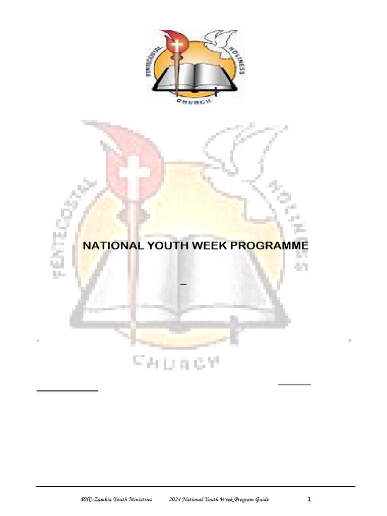 2024 - Youth Week Program Guide | PDF | Grace In Christianity | Jesus