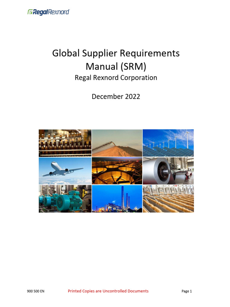 Global Supplier Requirements Manual | PDF | Supply Chain | Quality Management System