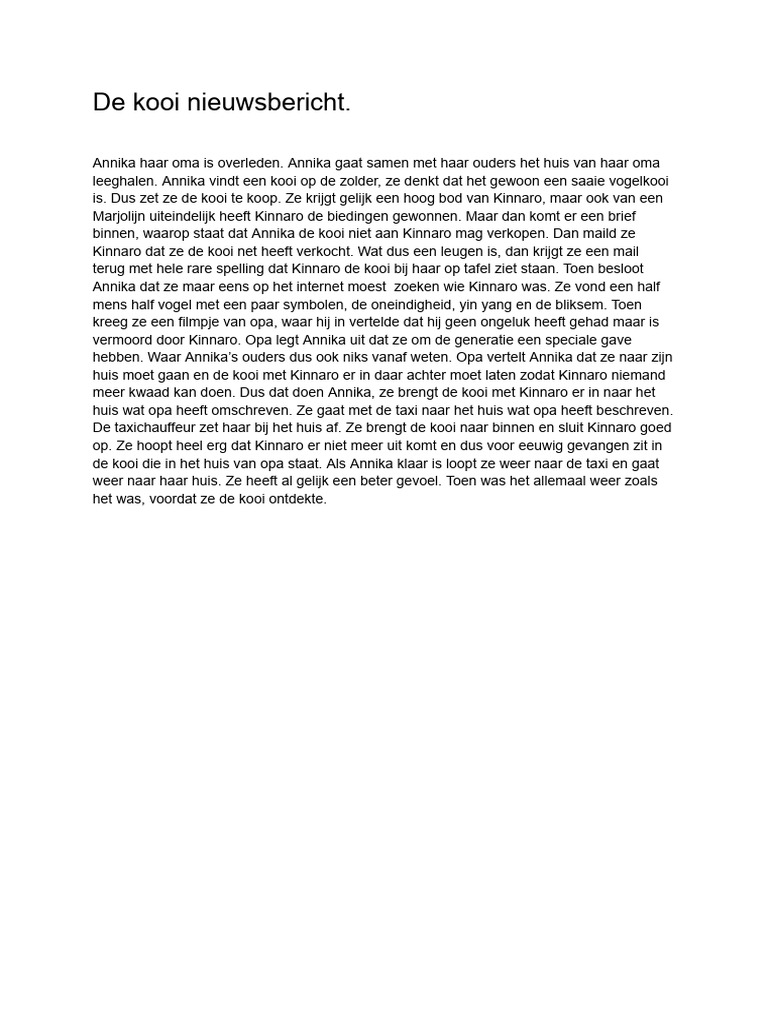 Kopie Van Nederlands Eindopdracht PDF | PDF