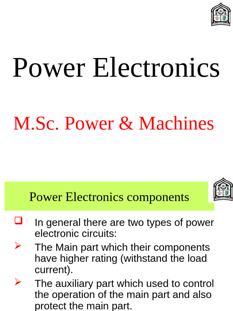 Power Electronics - 1 | PDF | Bipolar Junction Transistor | Power Electronics