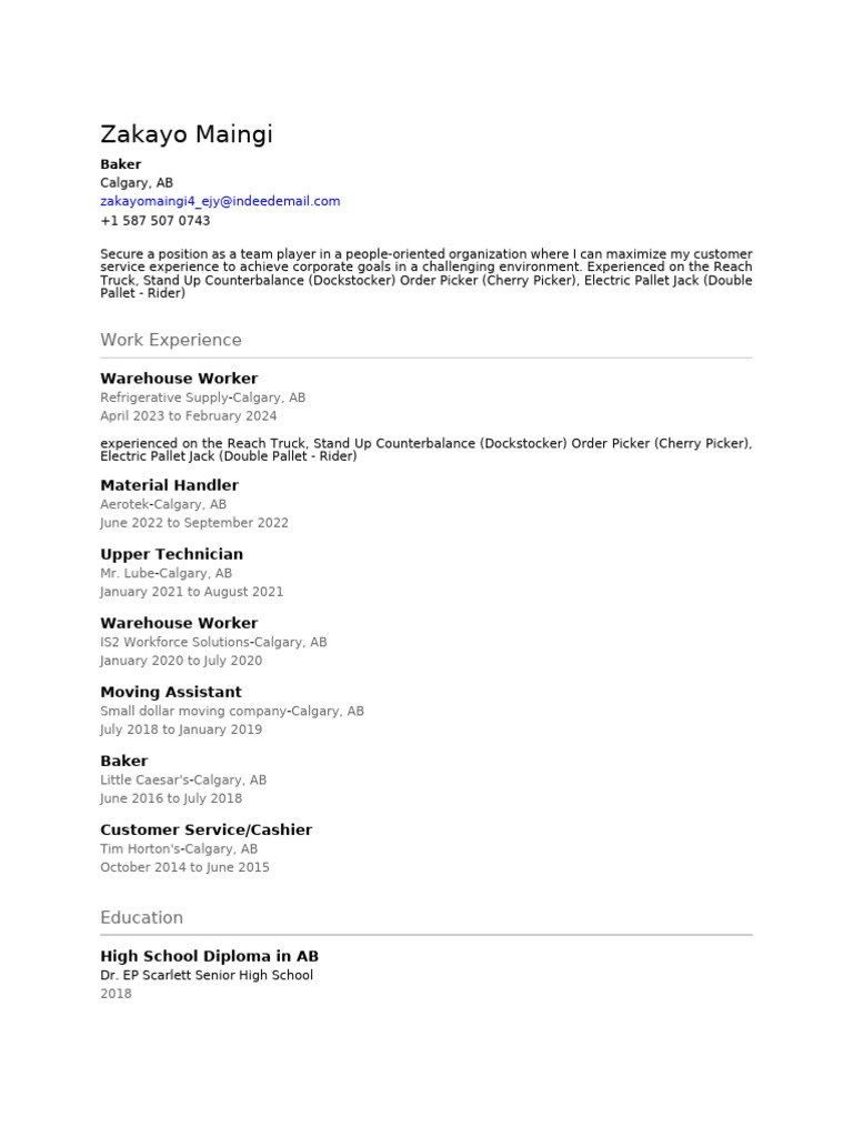 Zakayo Maingi | PDF | Career & Growth | Finance & Money Management