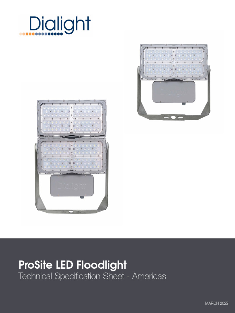 ProSite LED Floodlight Specs | PDF | Electrical Engineering | Electricity