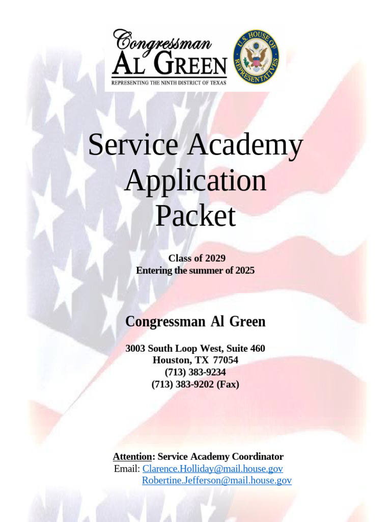 Academy Application 2025, For Class of 2029 | PDF | United States ...