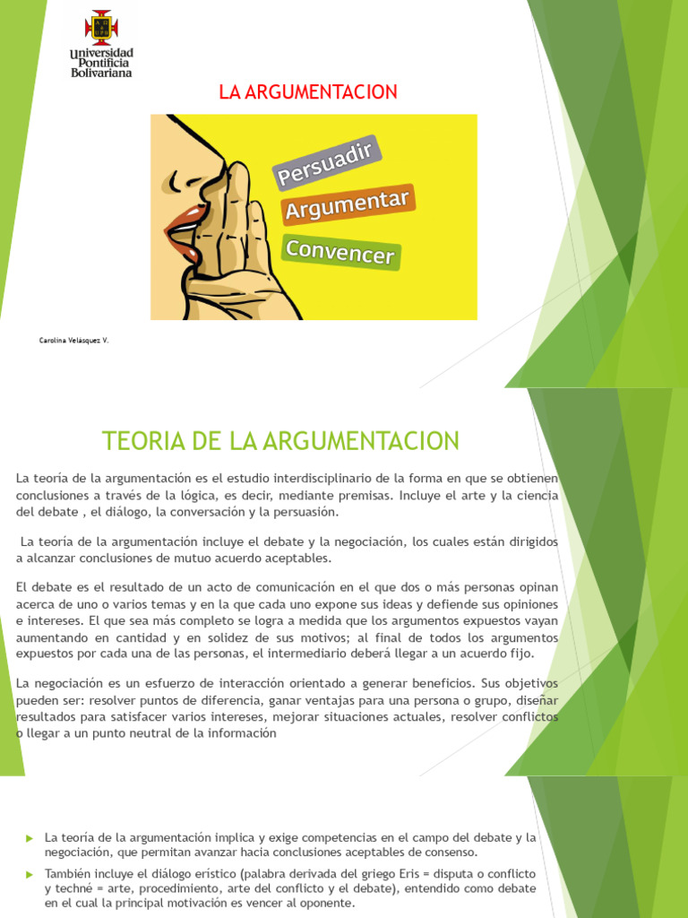 La Argumentacion Presentacion | PDF | Teoría de la argumentación ...