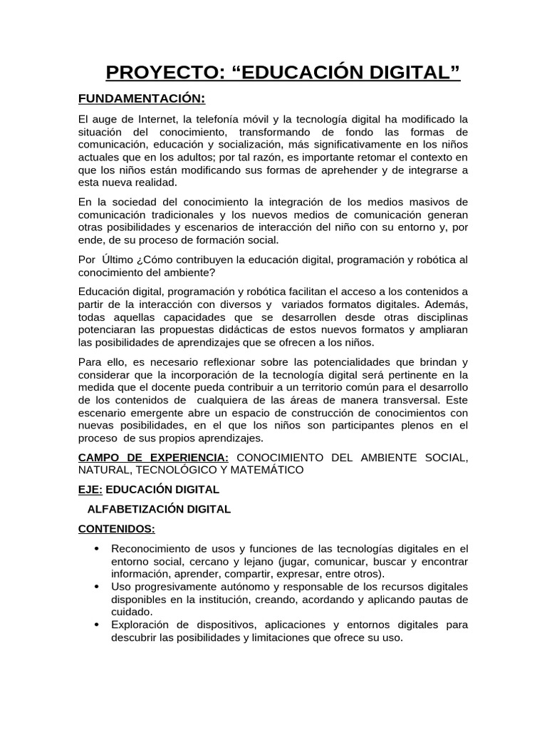 PROYECTO Aprender Conectados | PDF | Conocimiento | Informática