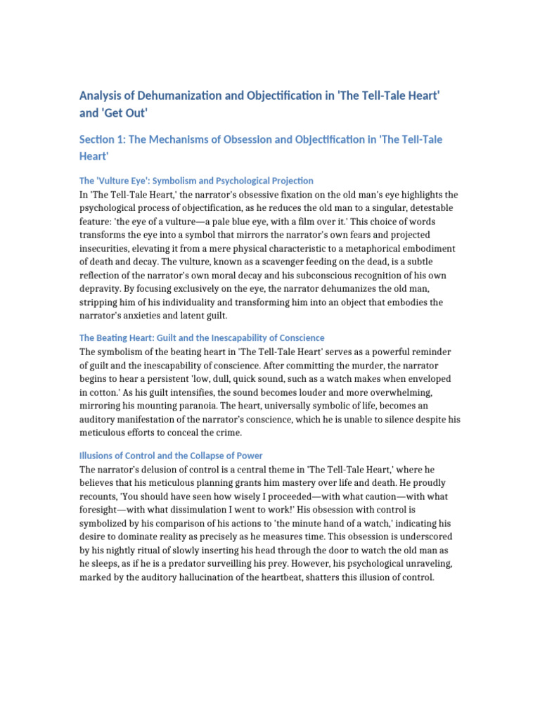 Dehumanization in Poe and Peele | PDF