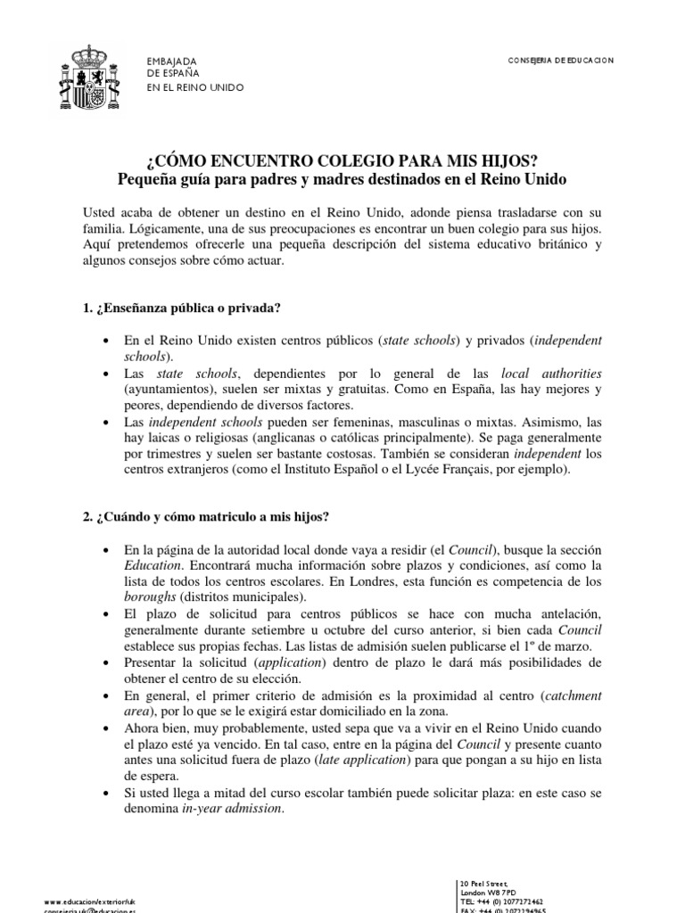 Guia para Padres | PDF | Reino Unido | Educación Secundaria