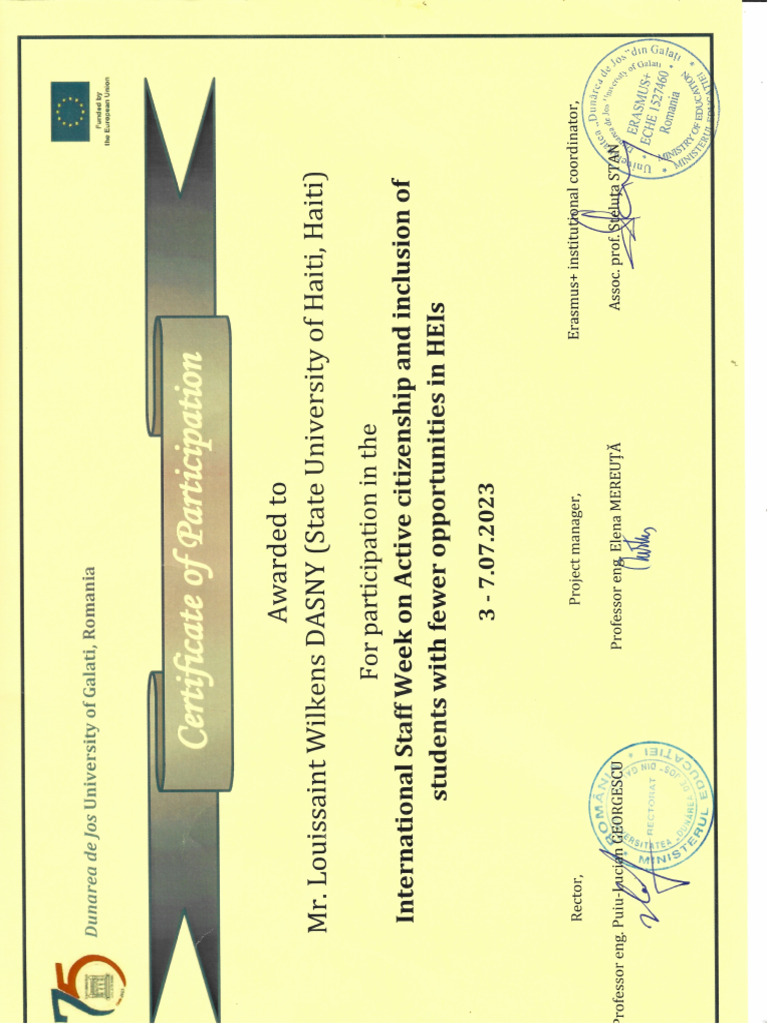 Certificat Erasmus | PDF