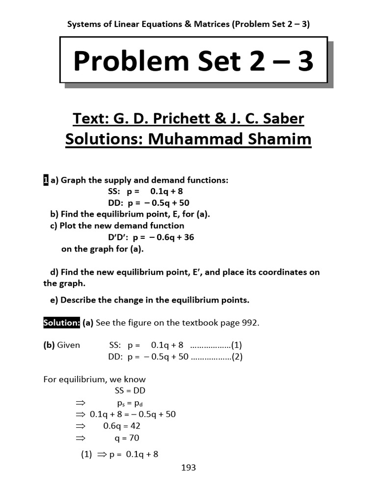 2.3 Problem Set 2 - 3 (10) | PDF | Economic Equilibrium | Demand 2.3 Problem Set 2 - 3 (10) | PDF | Economic Equilibrium | Demand