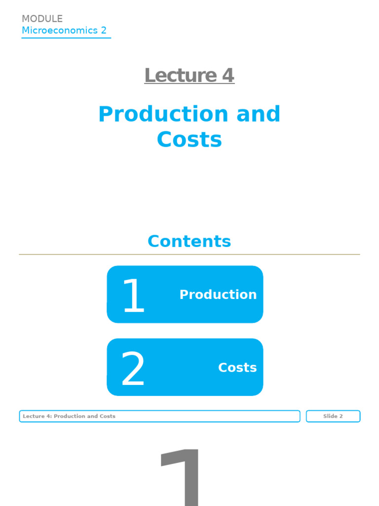 Production and Costs in Microeconomics | PDF | Marginal Cost | Average Cost
