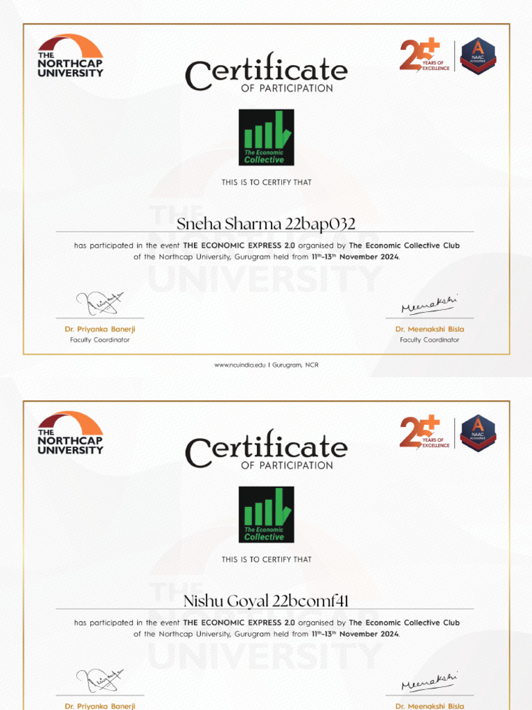 Economic Express 2.0 Certificates | PDF | Religion & Spirituality