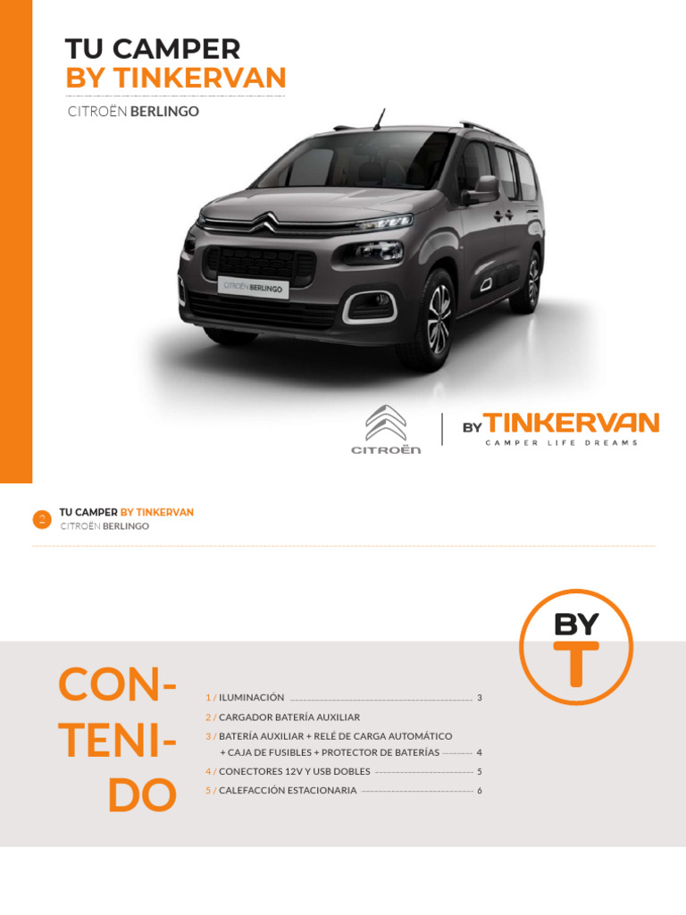 Guía Accesorios Camper Berlingo | PDF | Carros deportivos | Vehículo de motor