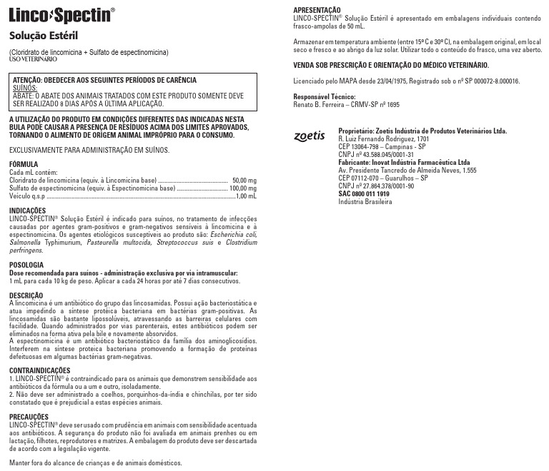 Bula Linco Spectin Solucao Injetavel | PDF | Bactérias