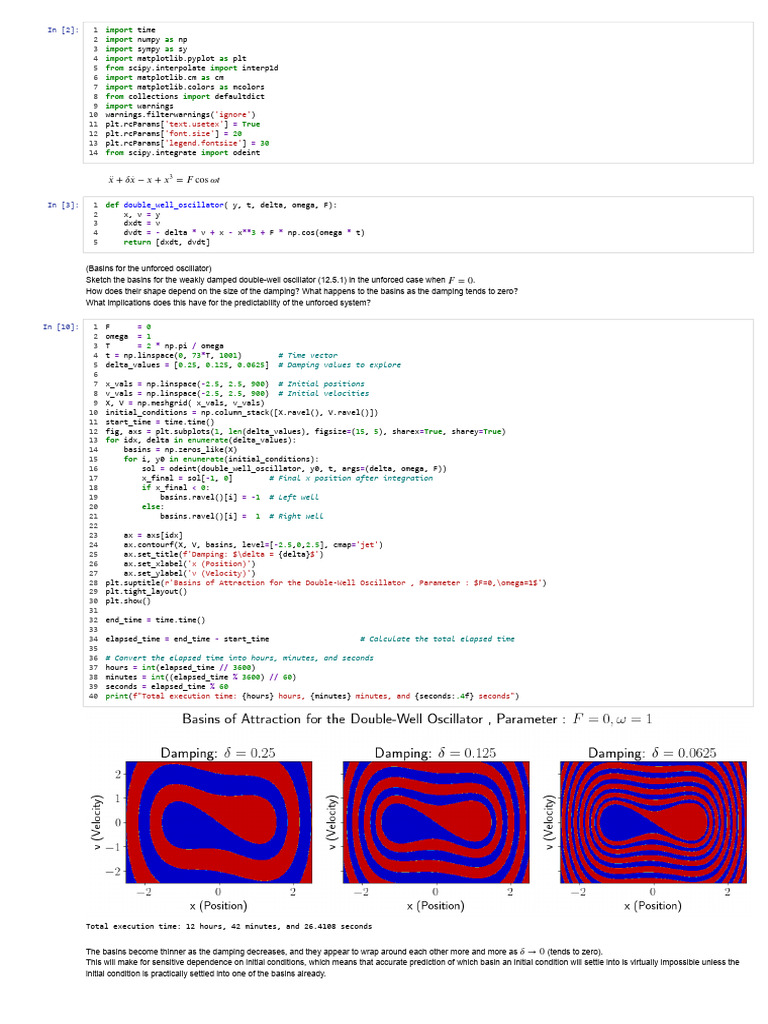 Duffing - Jupyter Notebook | PDF | Mechanics
